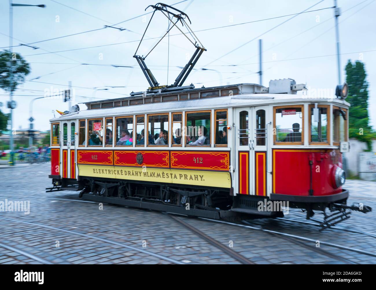 Tram, Prague, Czech Republic, Europe Stock Photo - Alamy