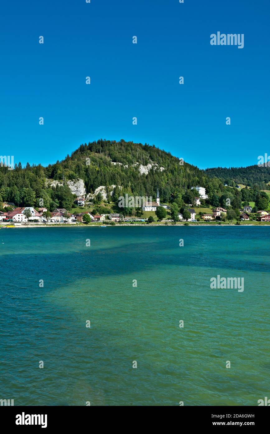 Switzerland, Vaud, Waadt, Vallée de Joux, Parc Jura vaudois, Lac de ...