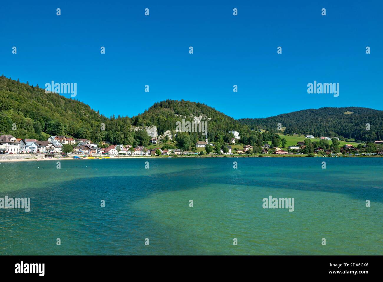 Switzerland, Vaud, Waadt, Vallée de Joux, Parc Jura vaudois, Lac de ...