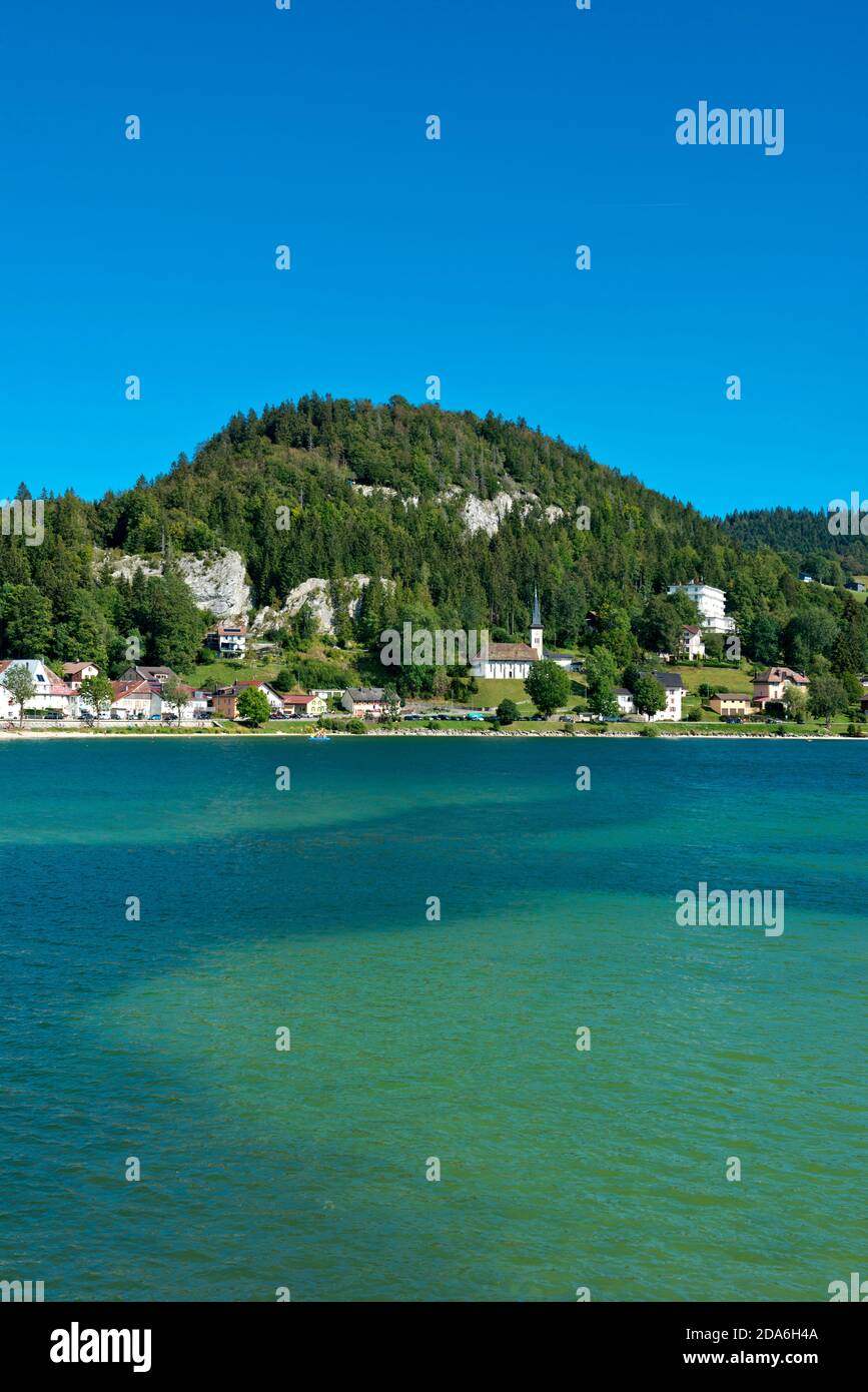Switzerland, Vaud, Waadt, Vallée de Joux, Parc Jura vaudois, Lac de ...