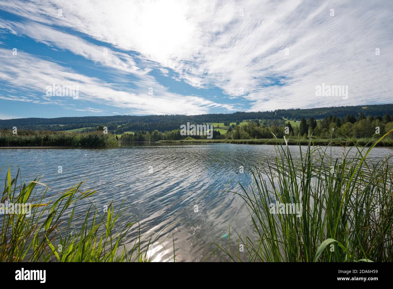 Switzerland, Vaud, Waadt, Vallée de Joux, Parc Jura vaudois, Lac de ...