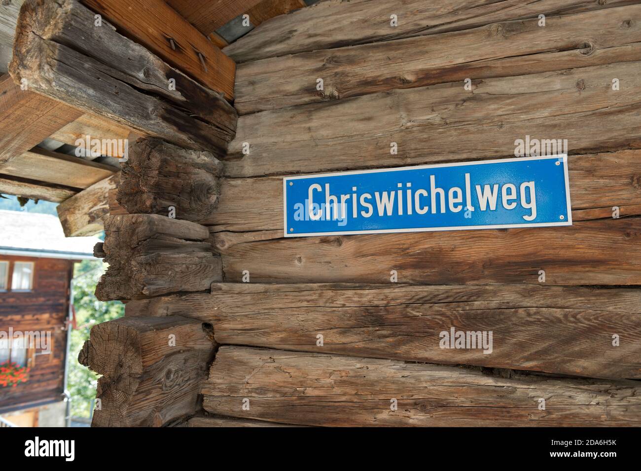 Switzerland, Valais, Wallis, Lötschental, Ferden, chalet, chalets ...