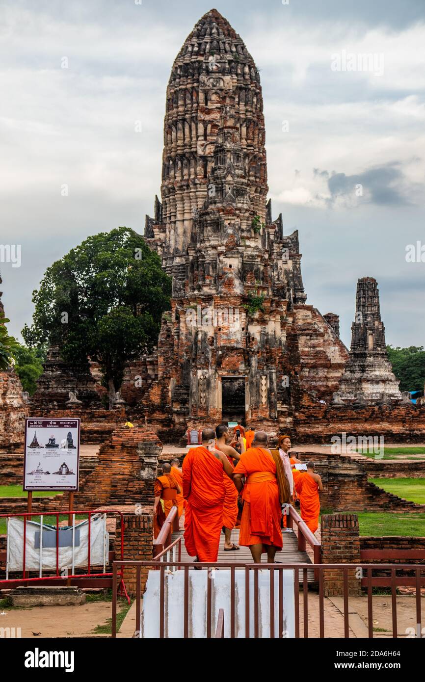 Ayuthaya Wat Chai Watthanaram Stock Photo - Alamy