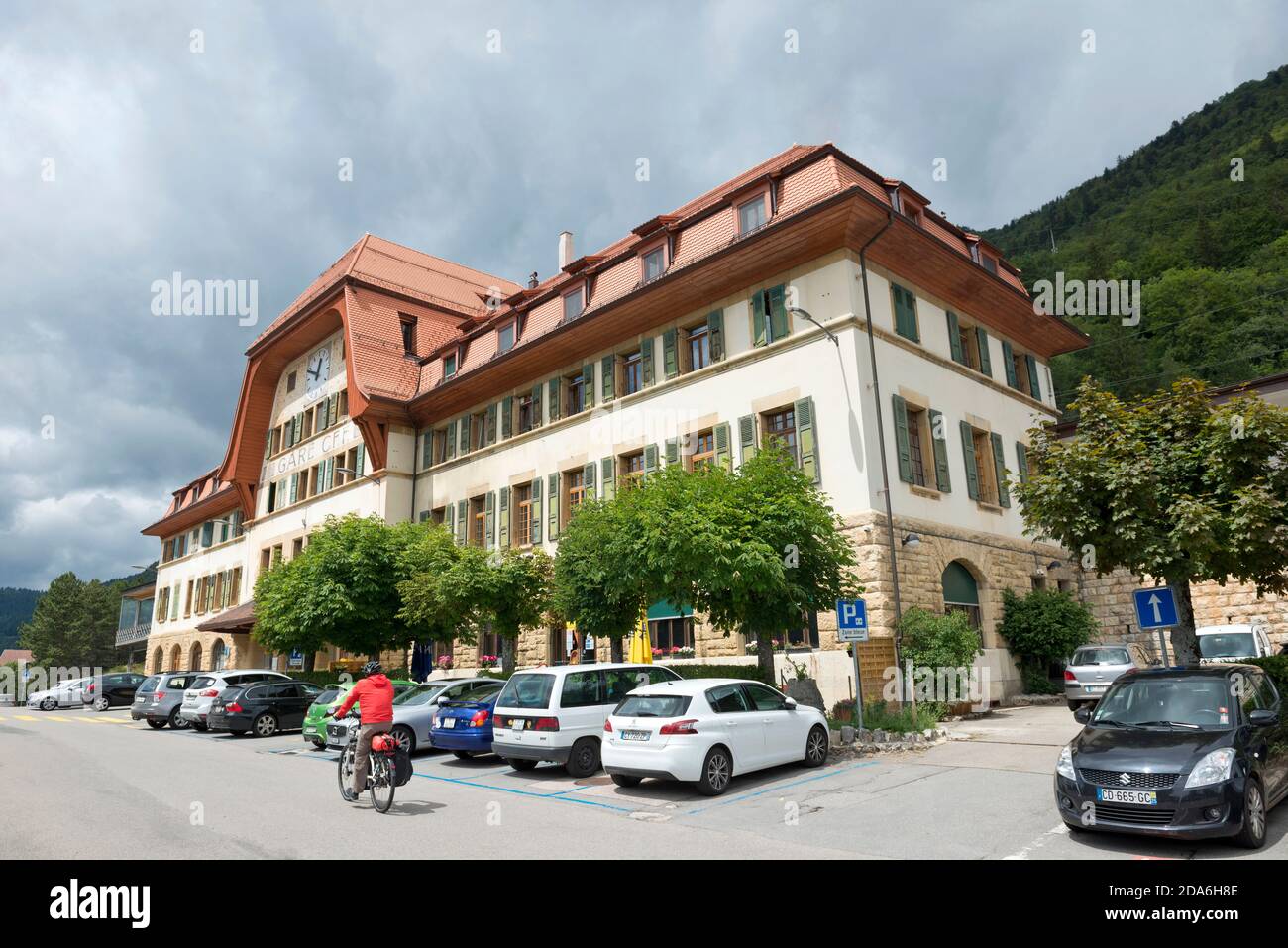 Switzerland, Vaud, Waadt, Vallorbe, gare international, Internationaler ...