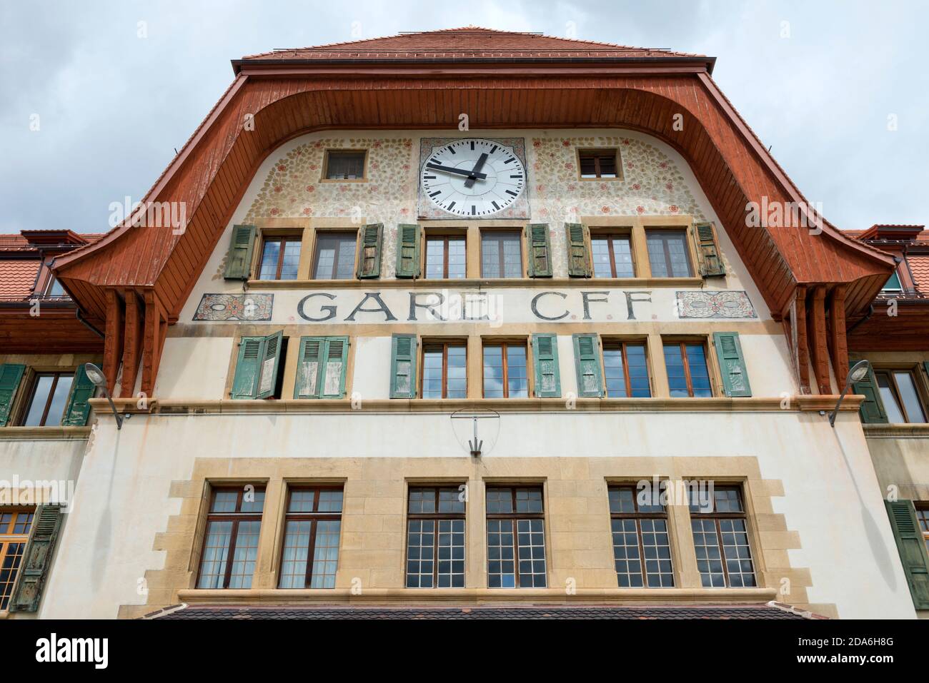 Switzerland, Vaud, Waadt, Vallorbe, gare international, Internationaler ...