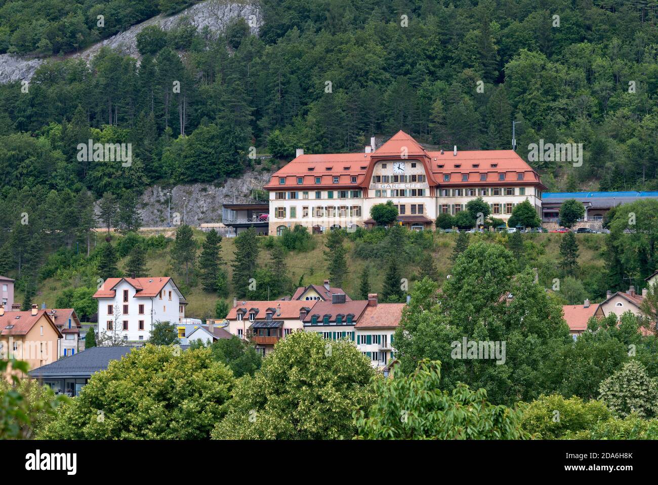 Switzerland, Vaud, Waadt, Vallorbe, gare international, Internationaler ...