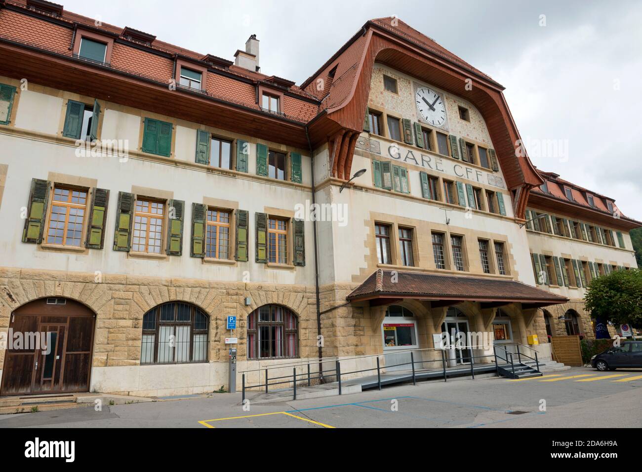 Switzerland, Vaud, Waadt, Vallorbe, gare international, Internationaler ...