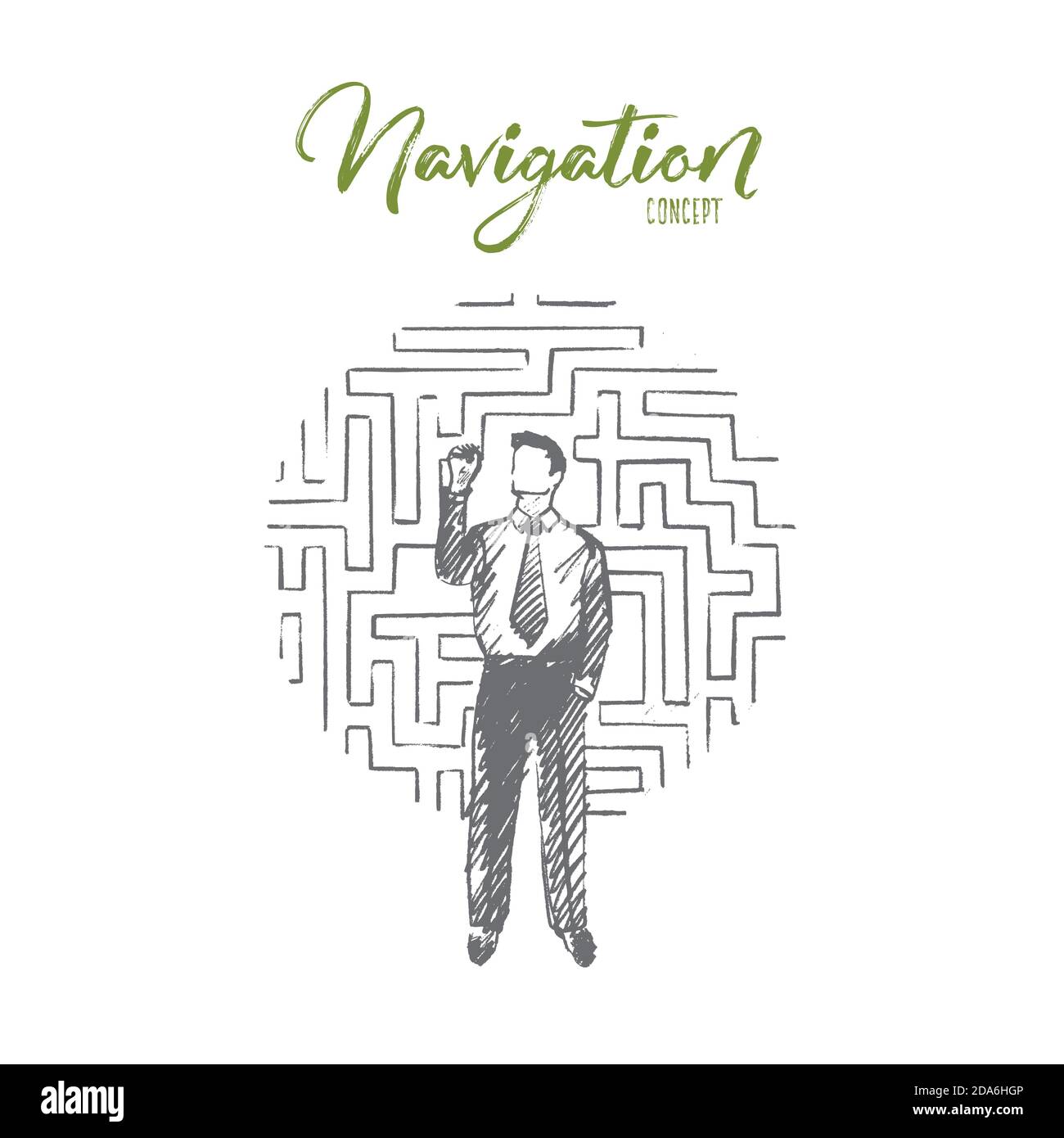 Hand drawn maze hi-res stock photography and images - Alamy