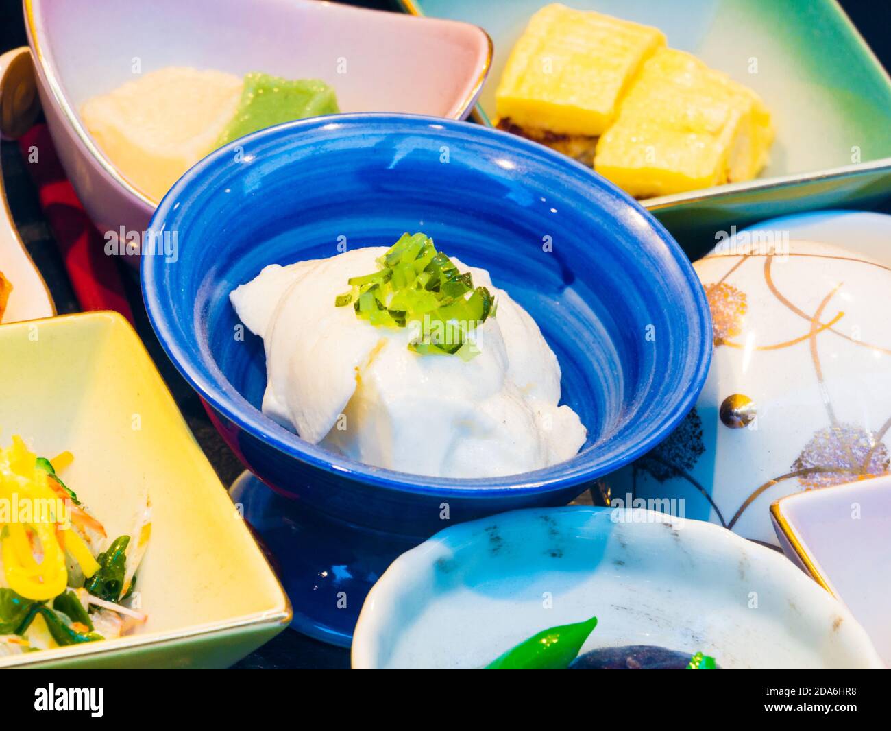 Traditional Japanese dinner with various meals Stock Photo - Alamy