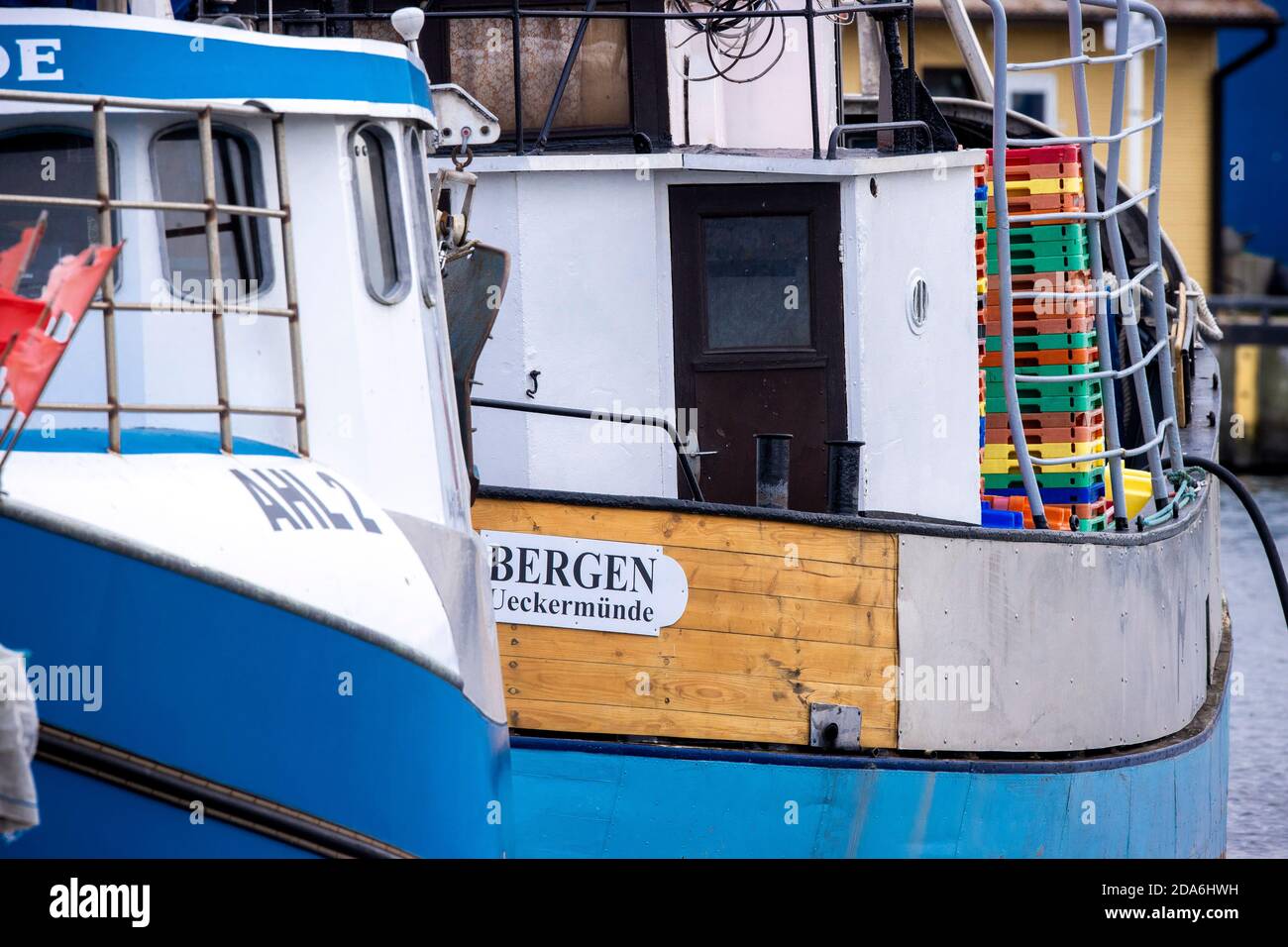 Freest, Germany. 05th Nov, 2020. Fishing boats are moored in the ...