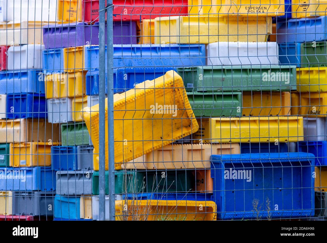 Freest, Germany. 05th Nov, 2020. Empty fish crates pile up in the ...