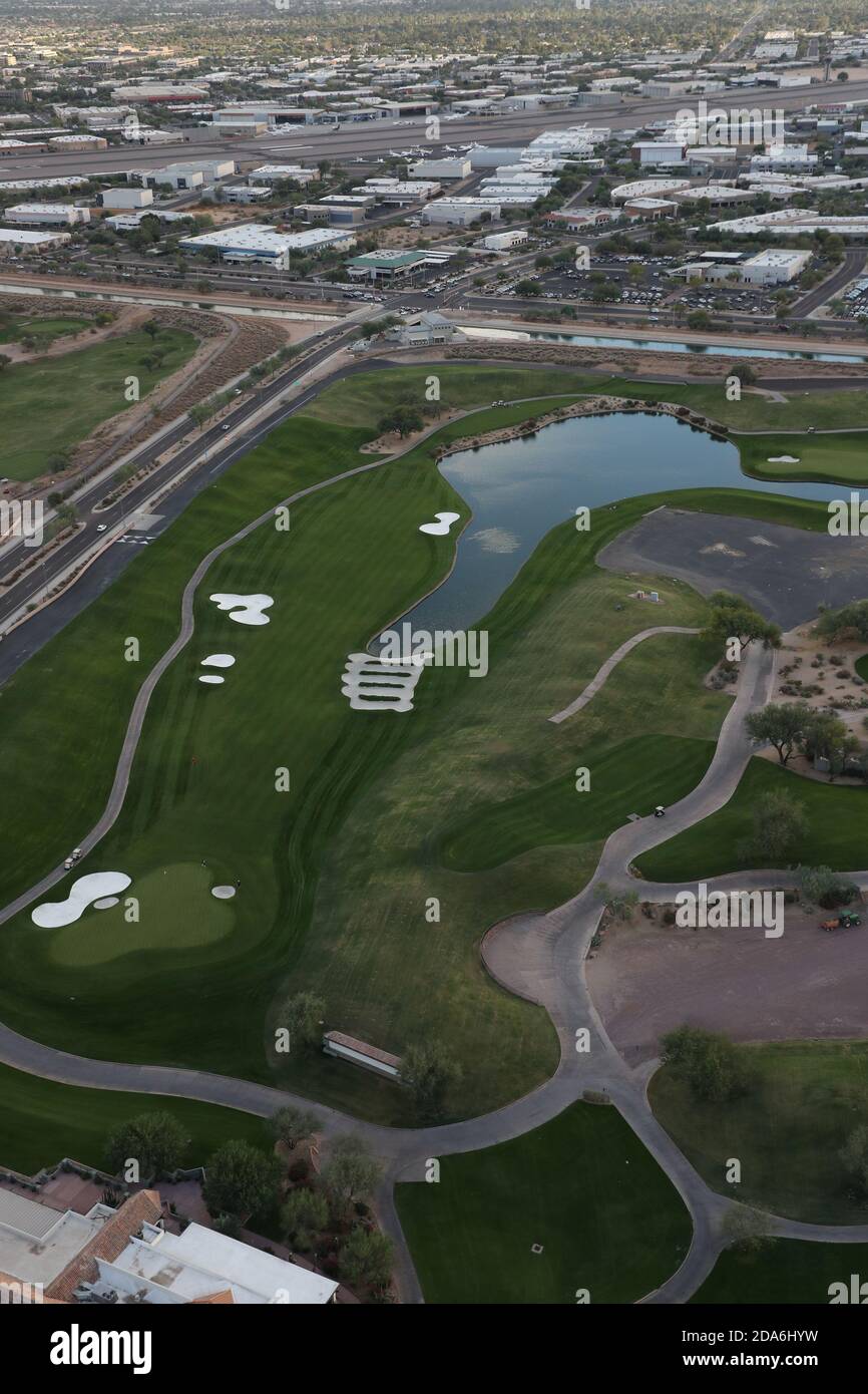Scottsdale, AZ, USA. 9th Nov, 2020. aerial view of TPC Scottsdale Waste ...