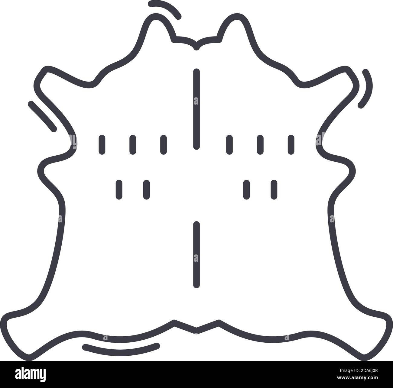 Animal skins concept icon, linear isolated illustration, thin line ...