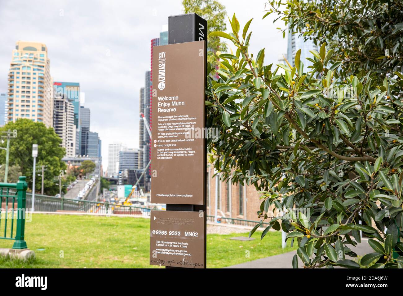 Millers Point Sydney and Munn reserve with view of Sydney city centre ...