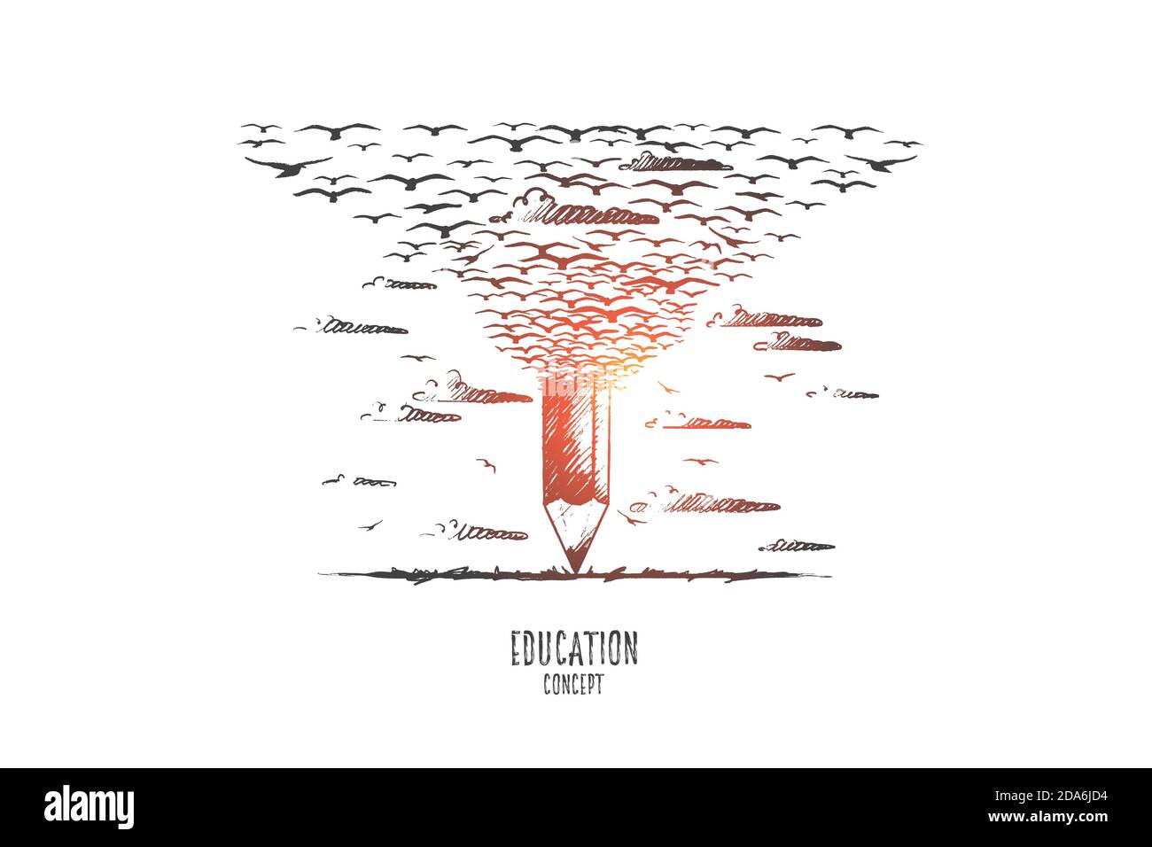 Education concept. Hand drawn isolated vector Stock Vector Image & Art ...
