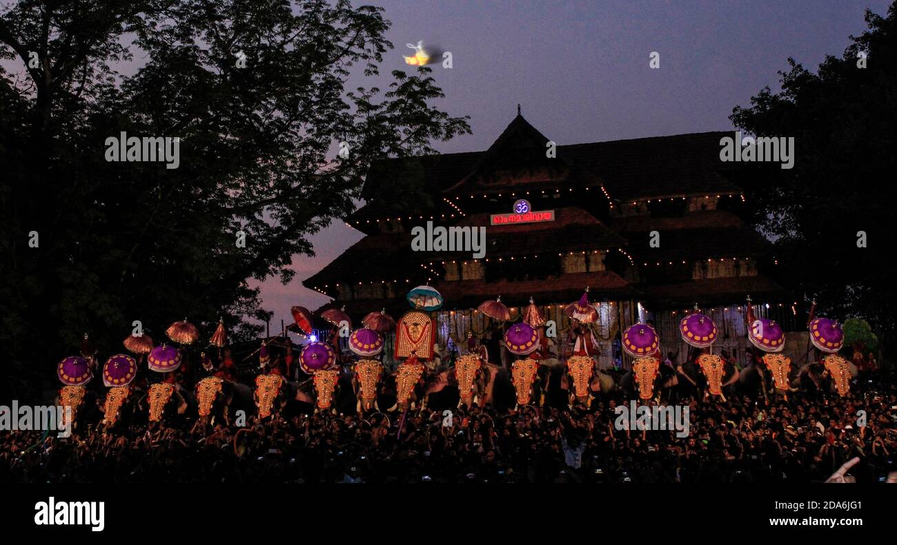 Thrissur pooram festival Stock Photo - Alamy