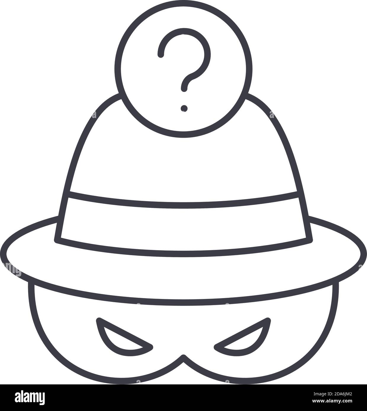 Anonymity concept icon, linear isolated illustration, thin line vector ...