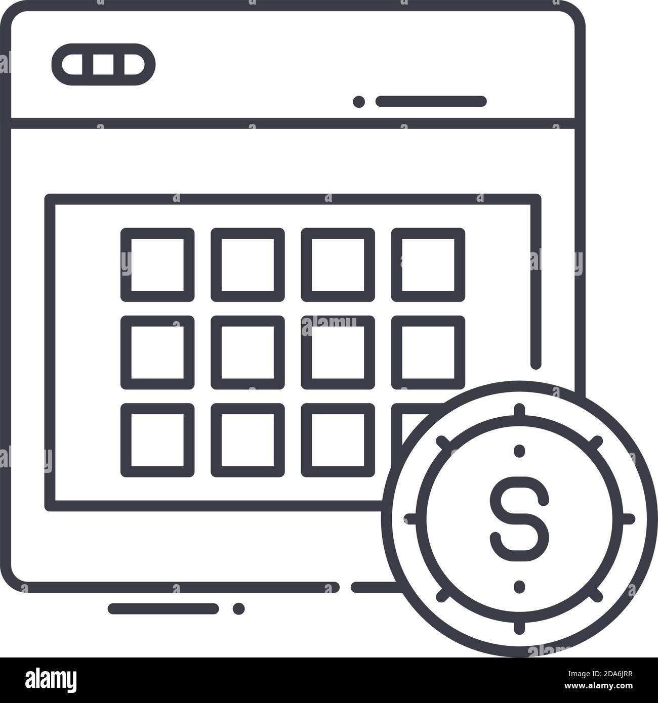 Annuities icon, linear isolated illustration, thin line vector, web ...