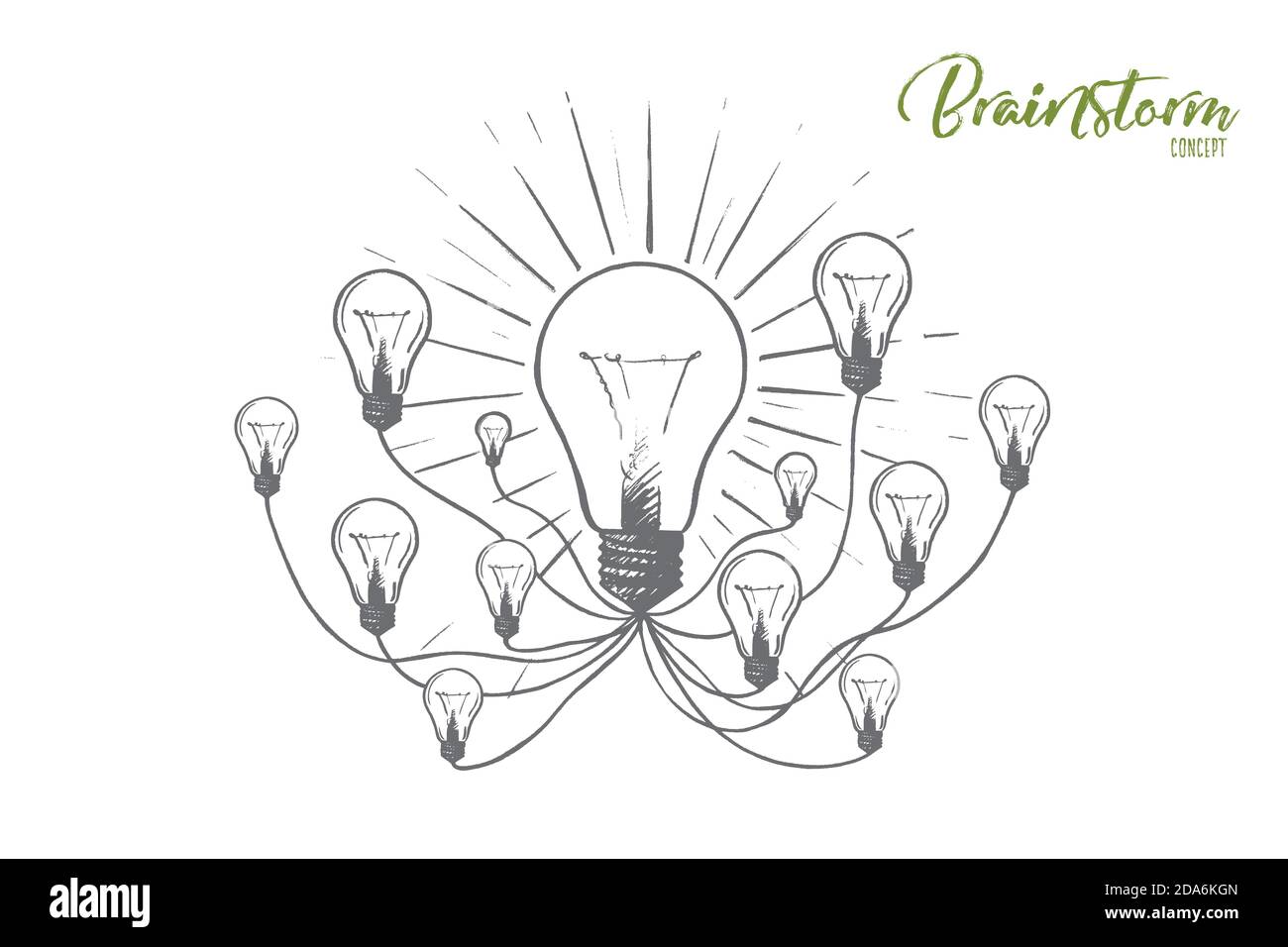 Brainstorm concept. Hand drawn isolated vector Stock Vector Image & Art ...
