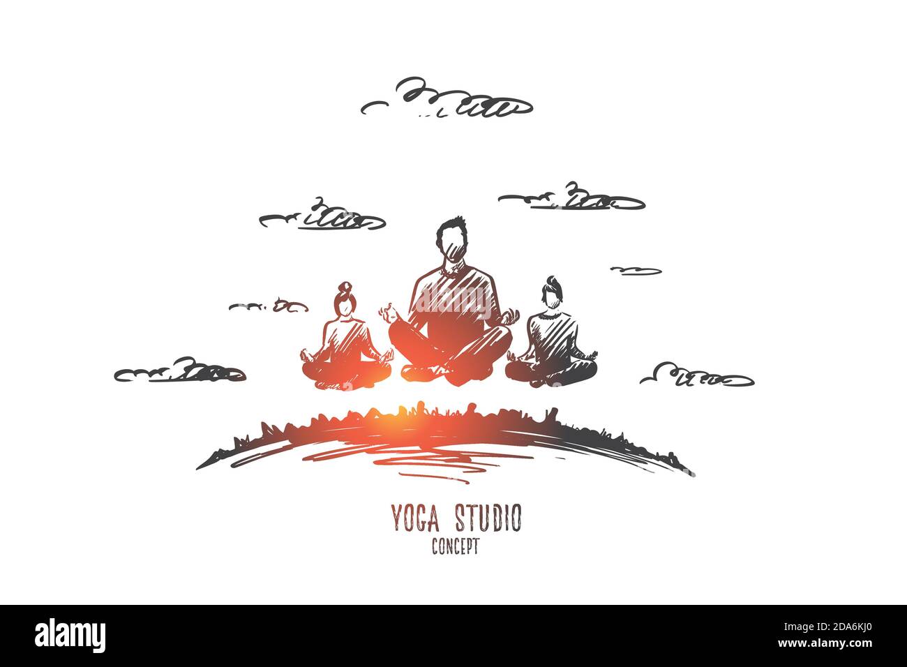 Yoga studio happy Stock Vector Images - Alamy