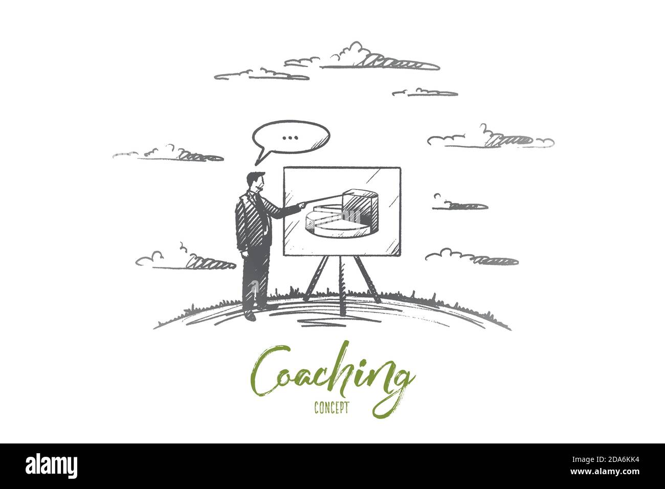 Coaching concept. Hand drawn isolated vector Stock Vector Image & Art ...