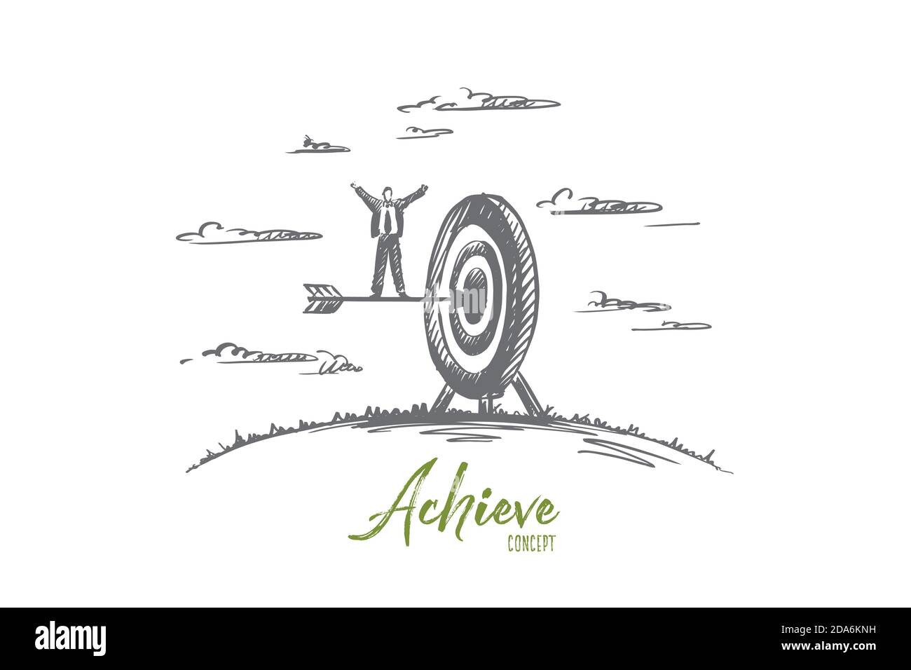 Achieve concept. Hand drawn isolated vector Stock Vector Image & Art ... Achieve concept. Hand drawn isolated vector Stock Vector Image & Art ...