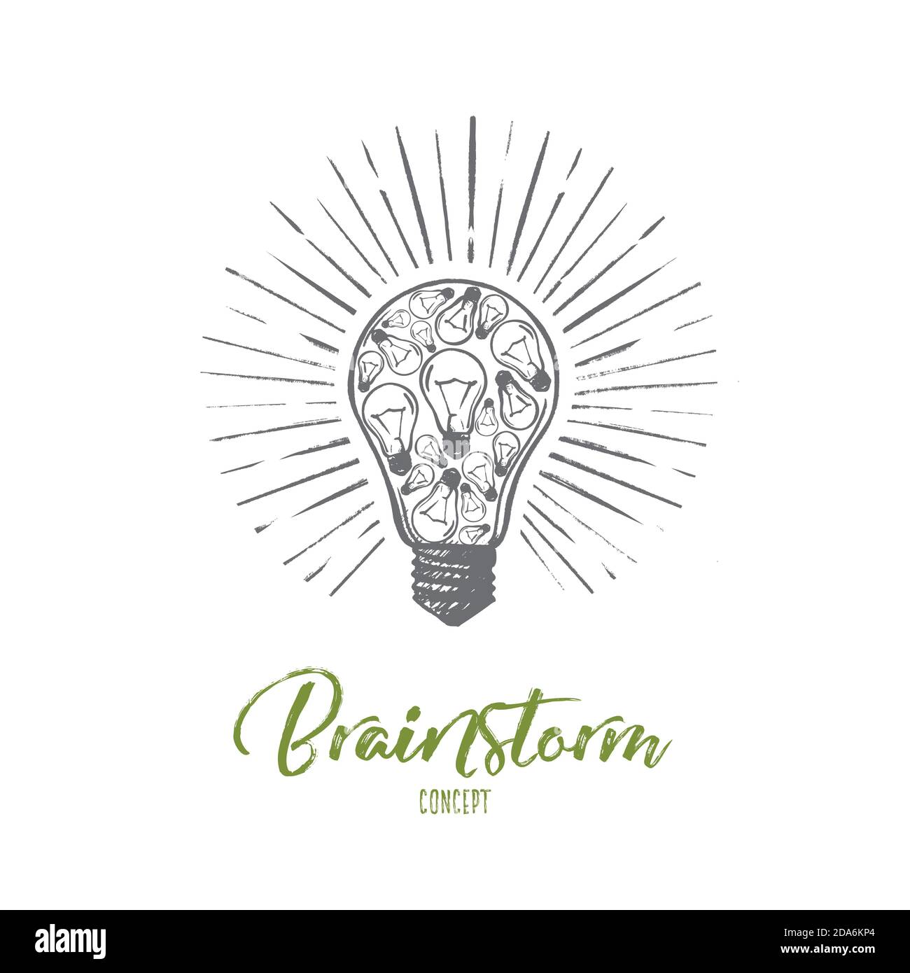 Brainstorm concept. Hand drawn isolated vector Stock Vector Image & Art ...