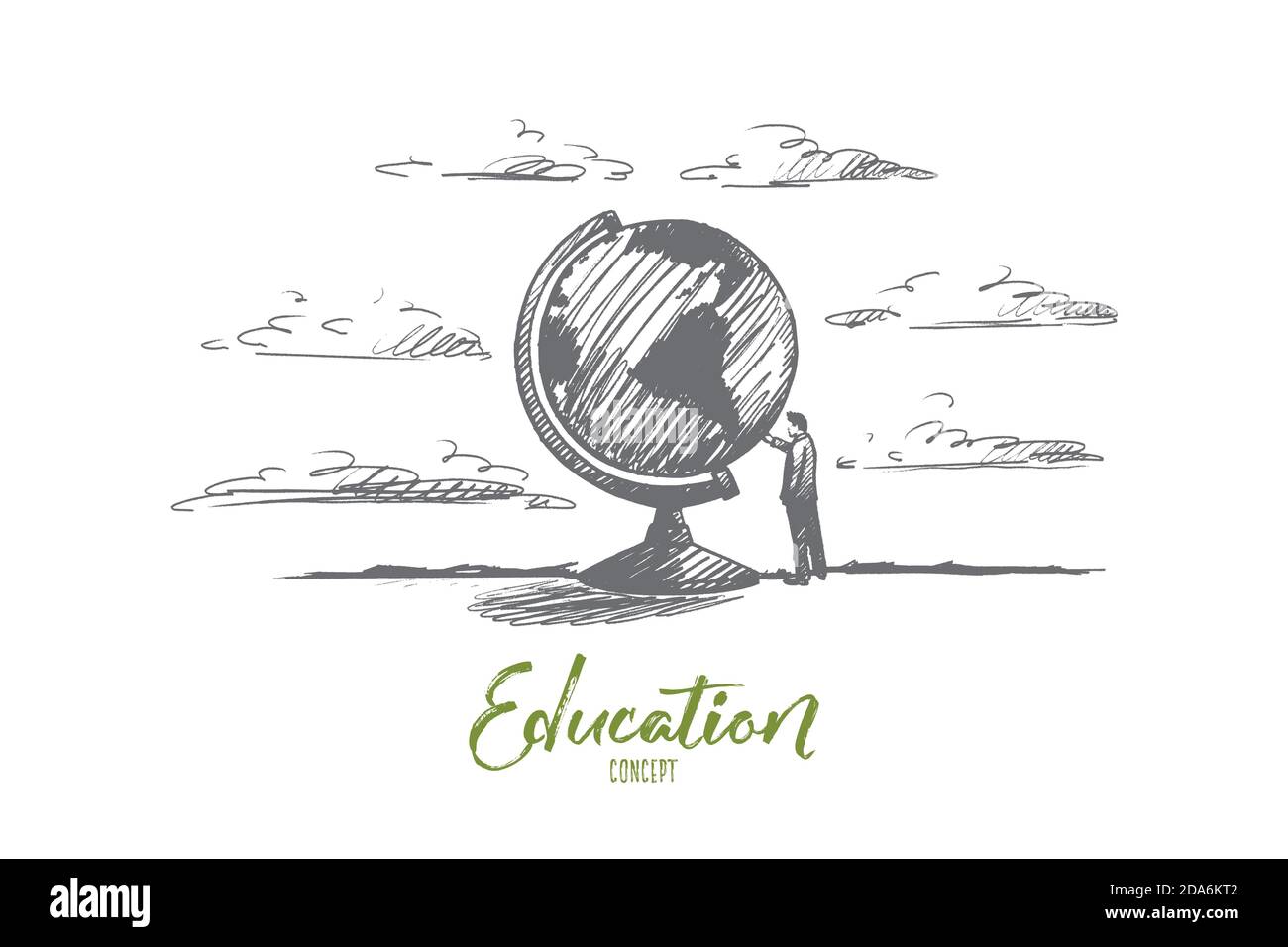 Education concept. Hand drawn isolated vector Stock Vector Image & Art ...