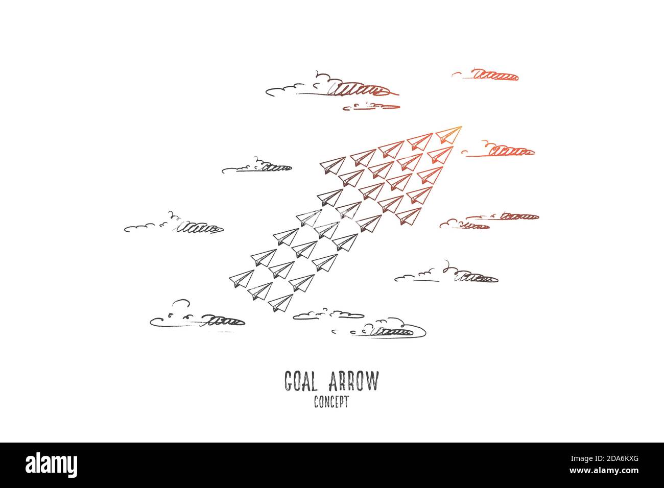 Hand drawn arrow bullseye Stock Vector Images - Alamy