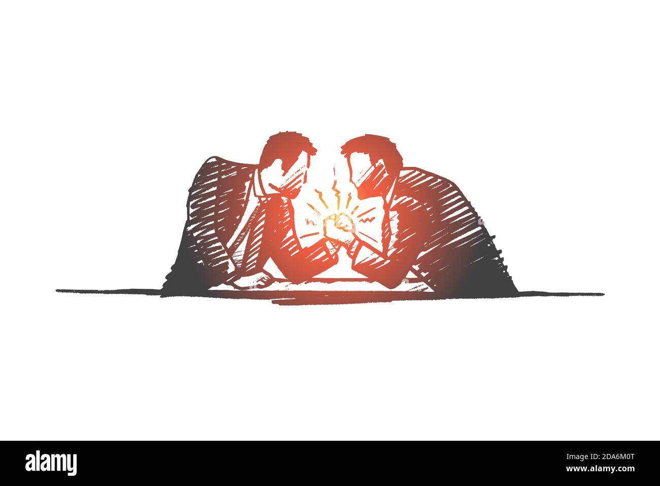 Opposition concept. Hand drawn isolated vector Stock Vector Image & Art - Alamy