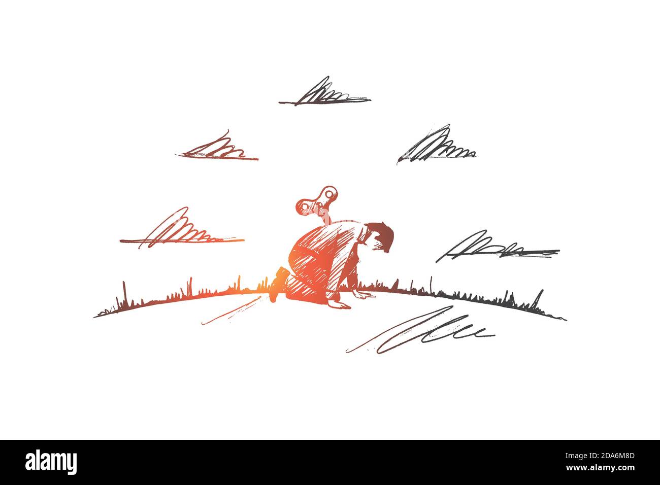 Career problems isolated concept Cut Out Stock Images & Pictures - Alamy