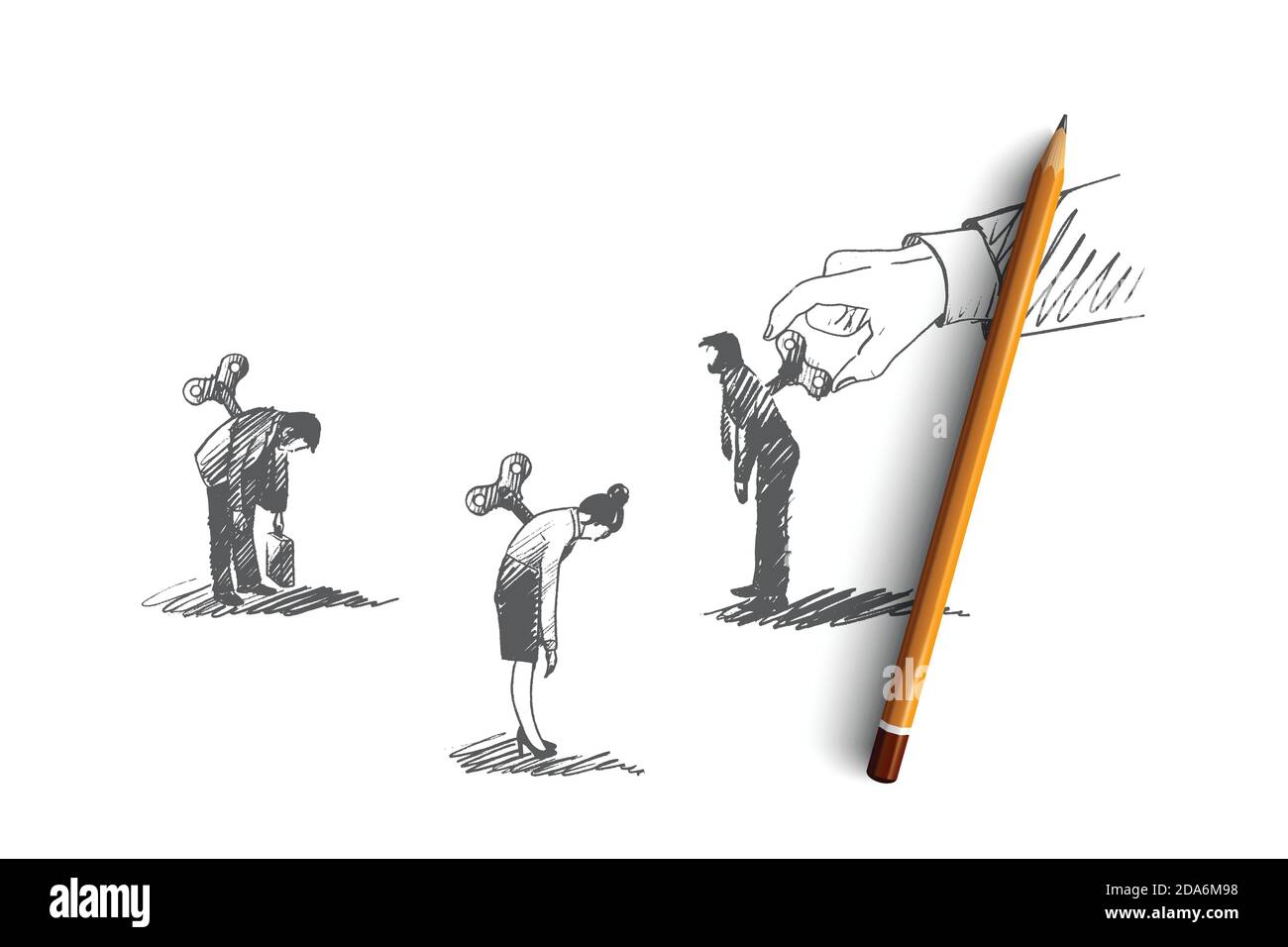 Motivation concept. Hand drawn isolated vector Stock Vector Image & Art ...