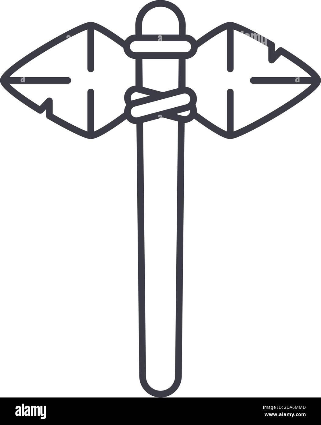 Ancient ax icon, linear isolated illustration, thin line vector, web ...