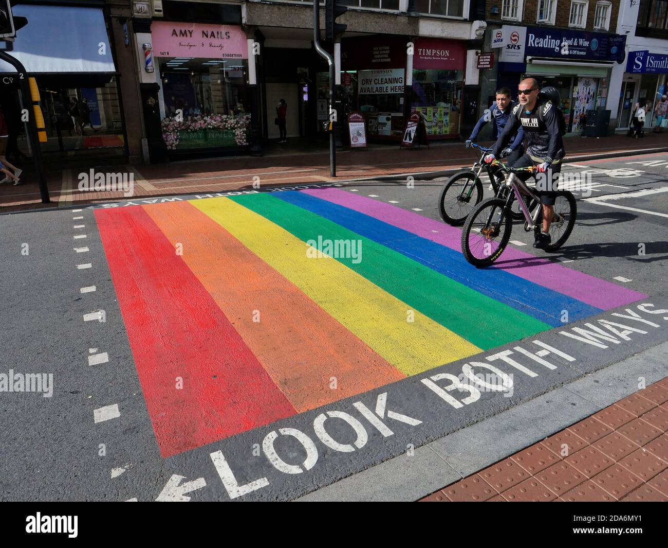 LGBT crossing installed on Friar Street, Reading by the Council. UK ... LGBT crossing installed on Friar Street, Reading by the Council. UK ...
