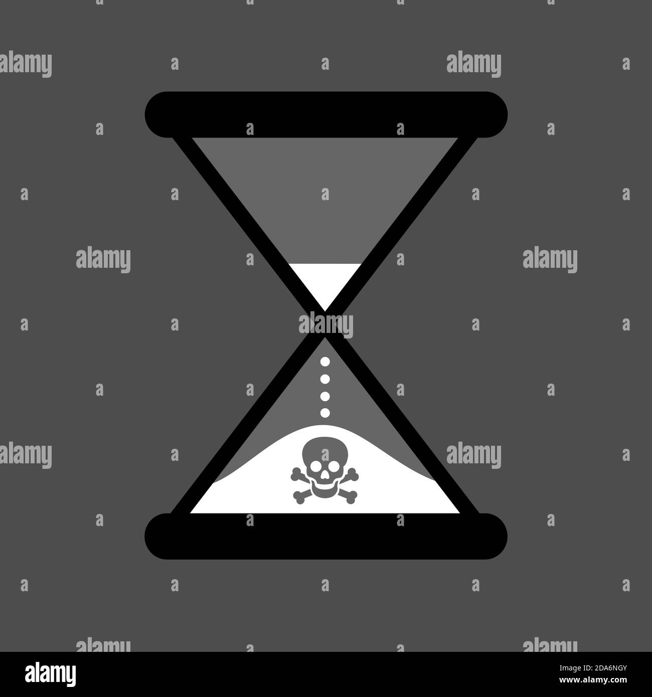 Sand timer illustration Black and White Stock Photos & Images - Alamy