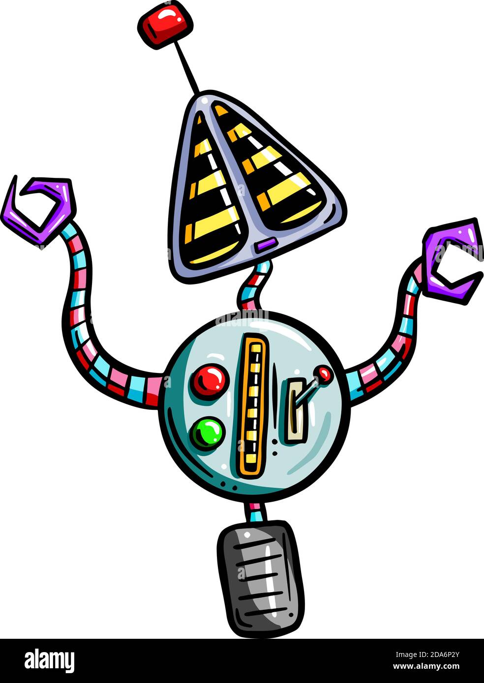 Cartoon Robot Vector Image Funny Character Stock Vector Image & Art - Alamy