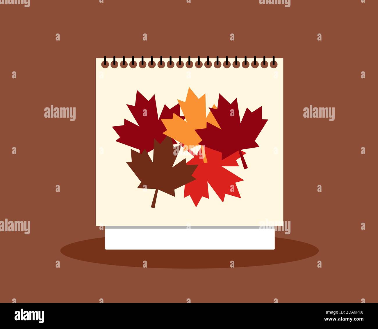 Autumn and fall on the calendar page - season and seasonal rhythm ...