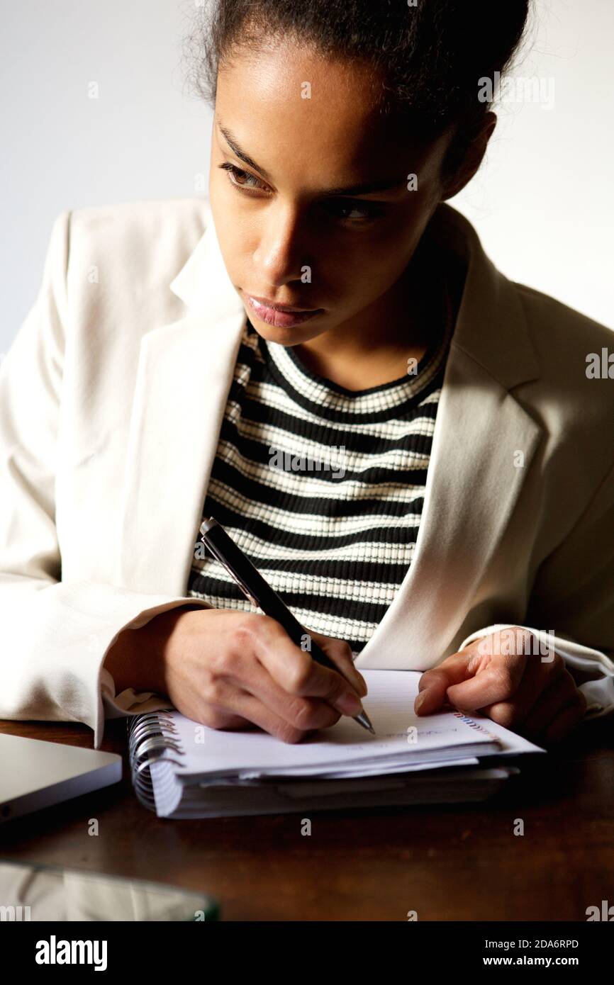 African american lady taking notes hi-res stock photography and images ...