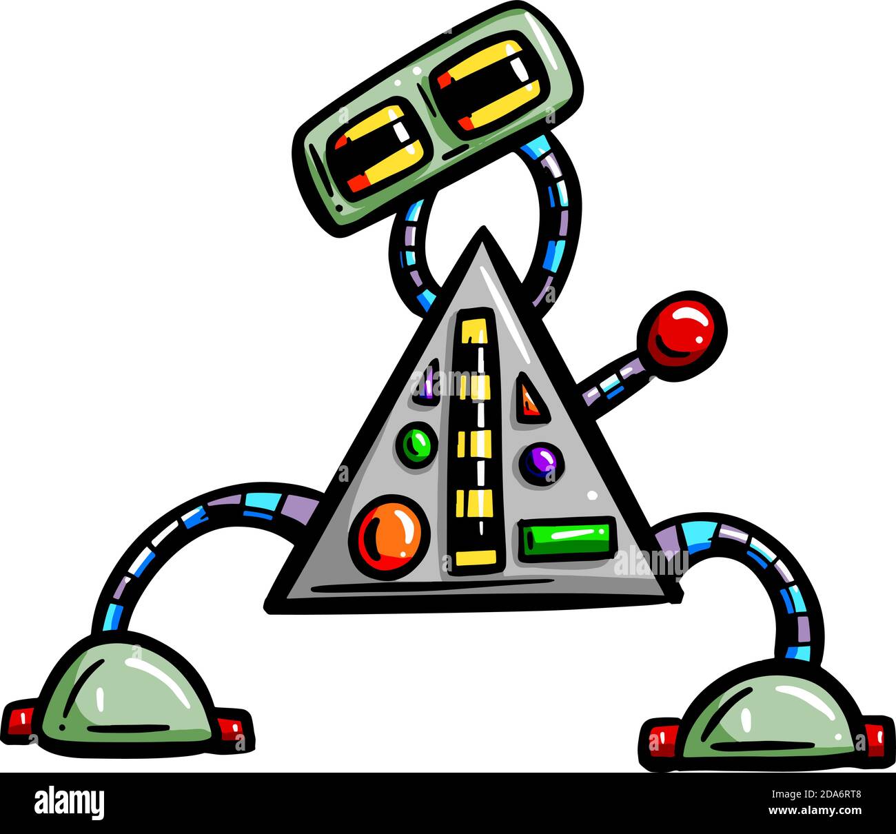 Cartoon Robot Vector Image Funny Character Stock Vector Image & Art - Alamy