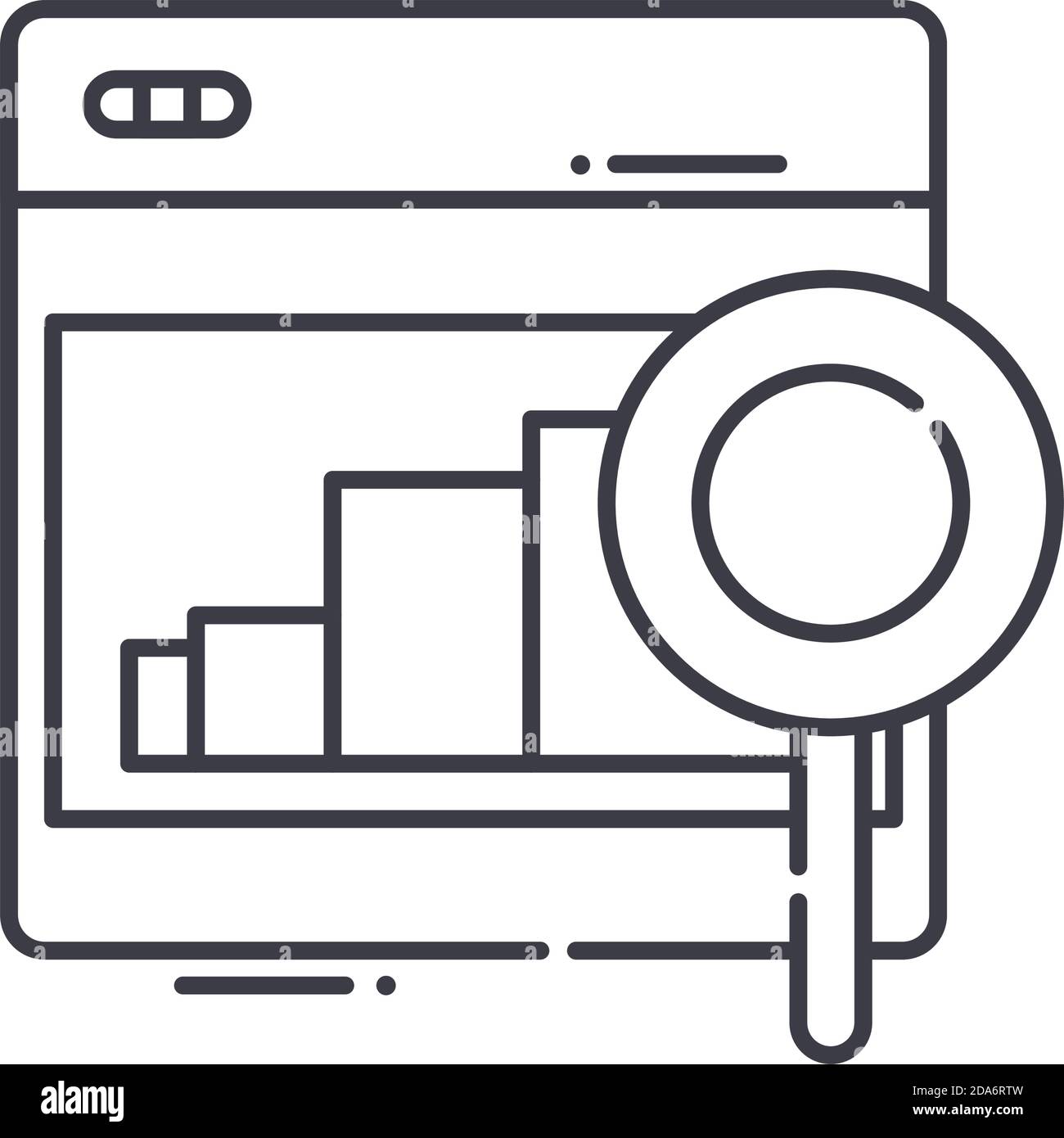 Analysis idea icon, linear isolated illustration, thin line vector, web ...