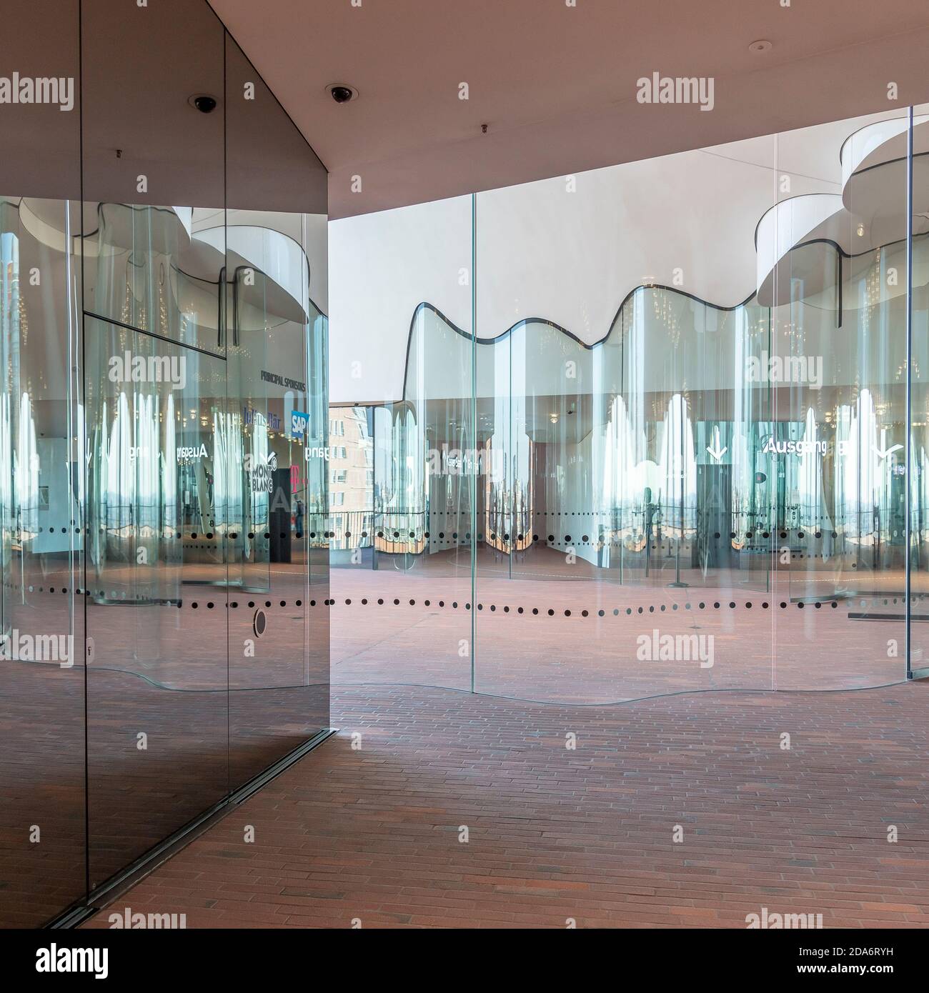 Inside the Elbphilharmonie concert hall in the HafenCity quarter of ...