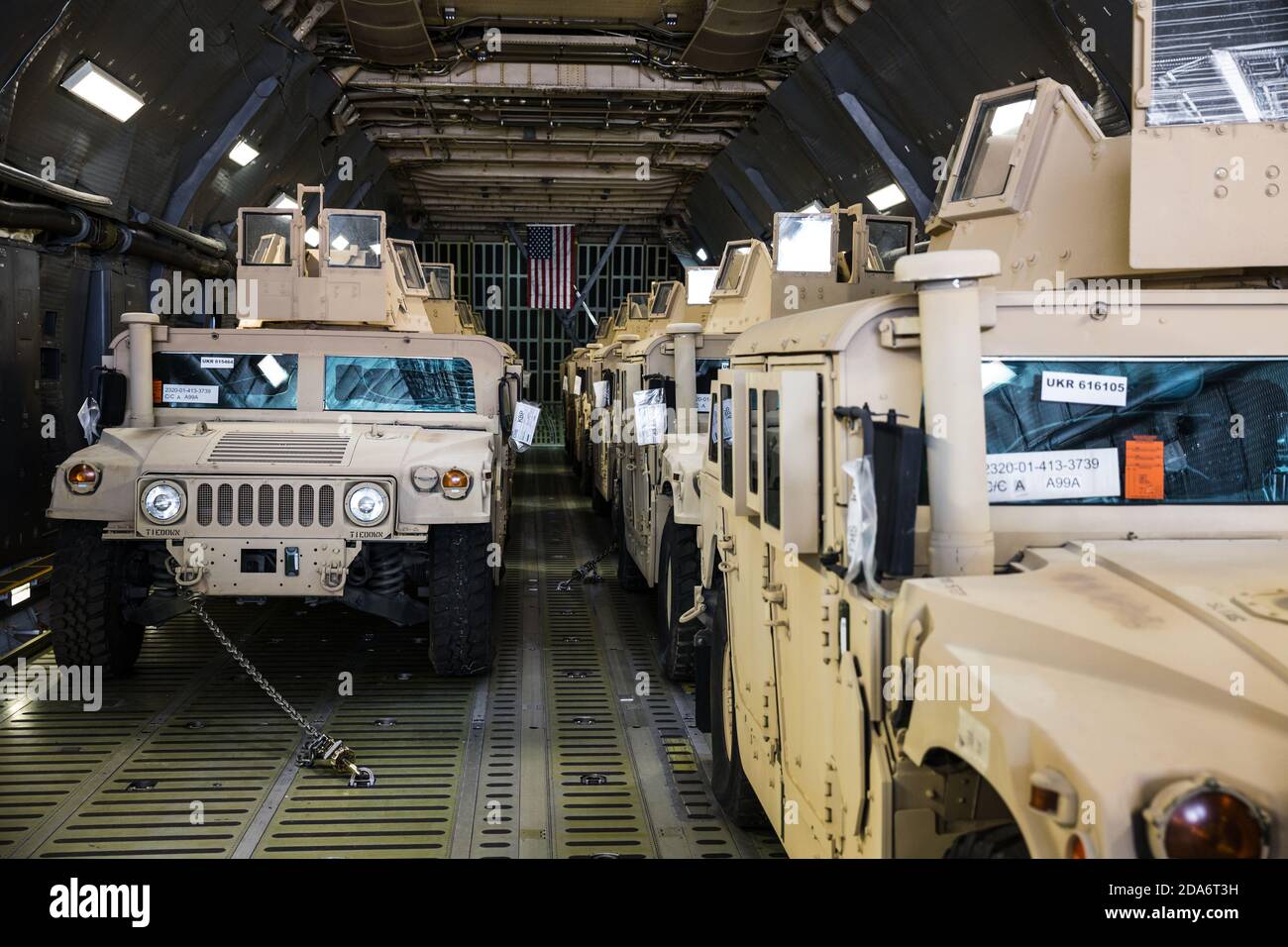 KIEV, UKRAINE - Mar. 25, 2015: US armored vehicles HMMWV (Humvee) on ...