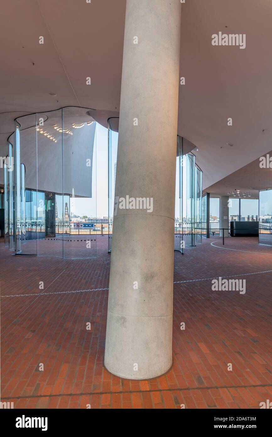 Inside the Elbphilharmonie concert hall in the HafenCity quarter of ...
