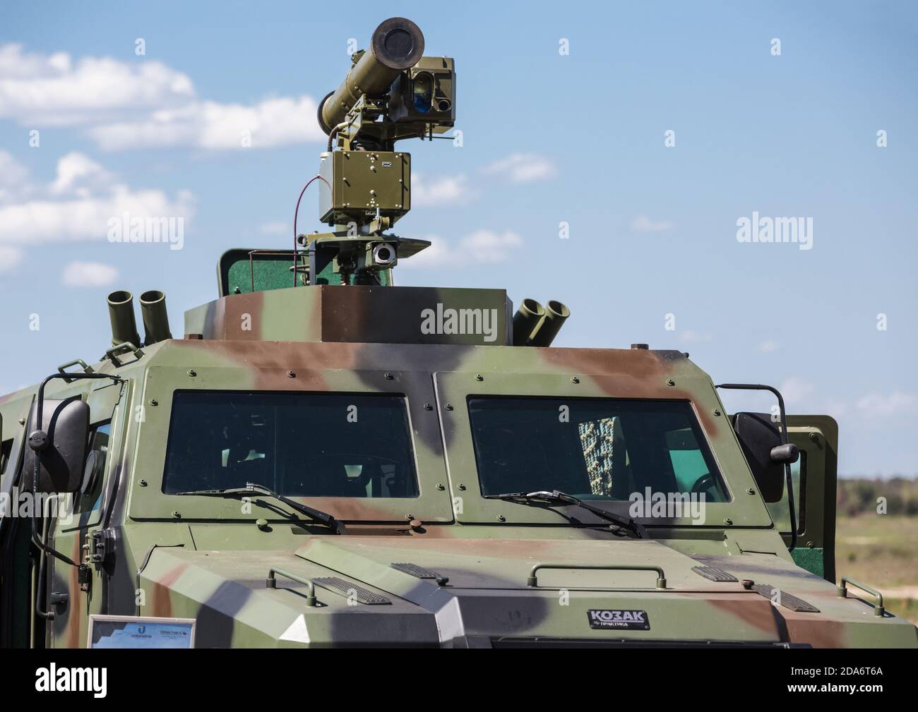 CHERNIHIV REG, UKRAINE - May. 11, 2015: The latest weapons, armored ...
