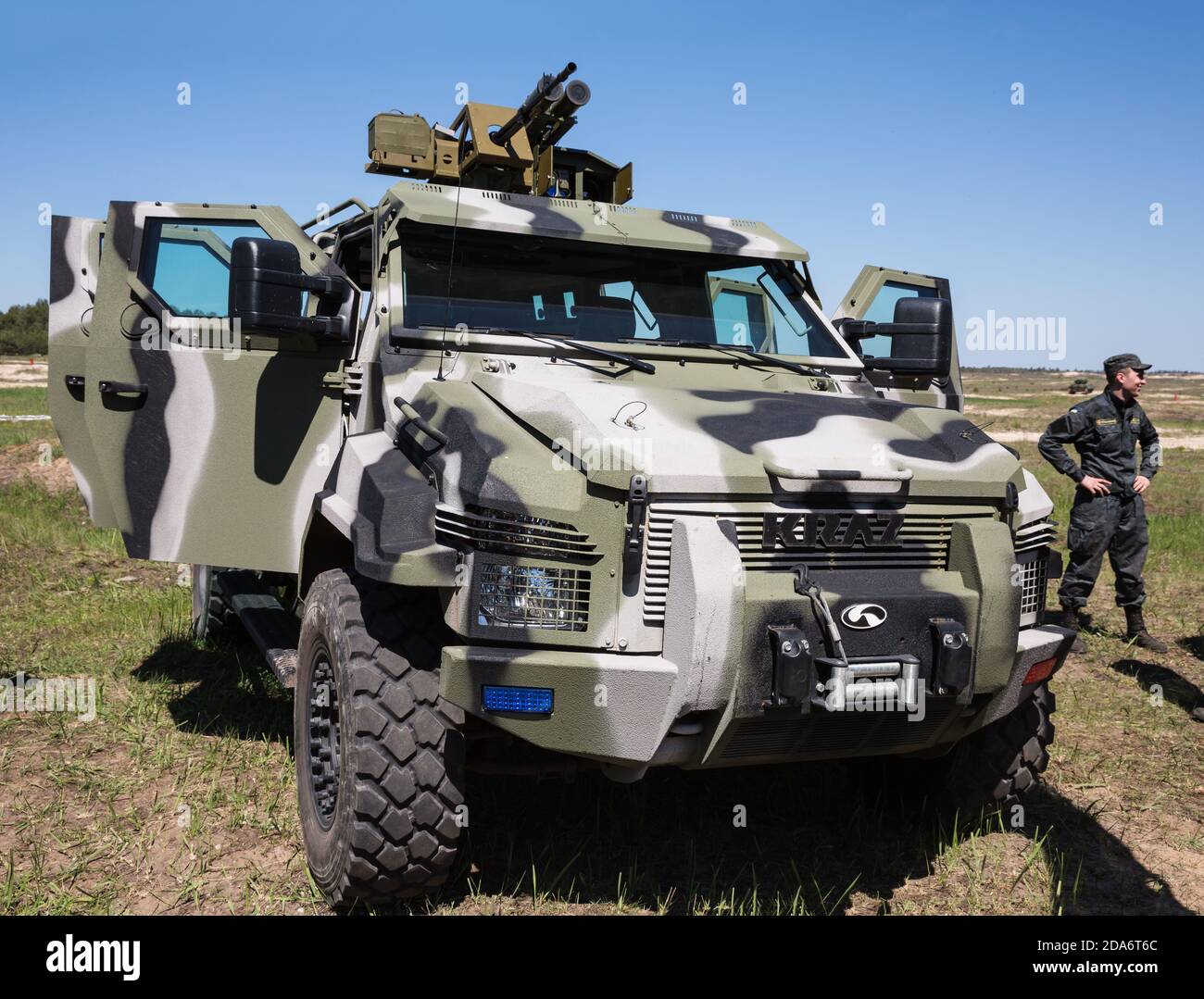CHERNIHIV REG, UKRAINE - May. 11, 2015: The latest weapons, armored ...