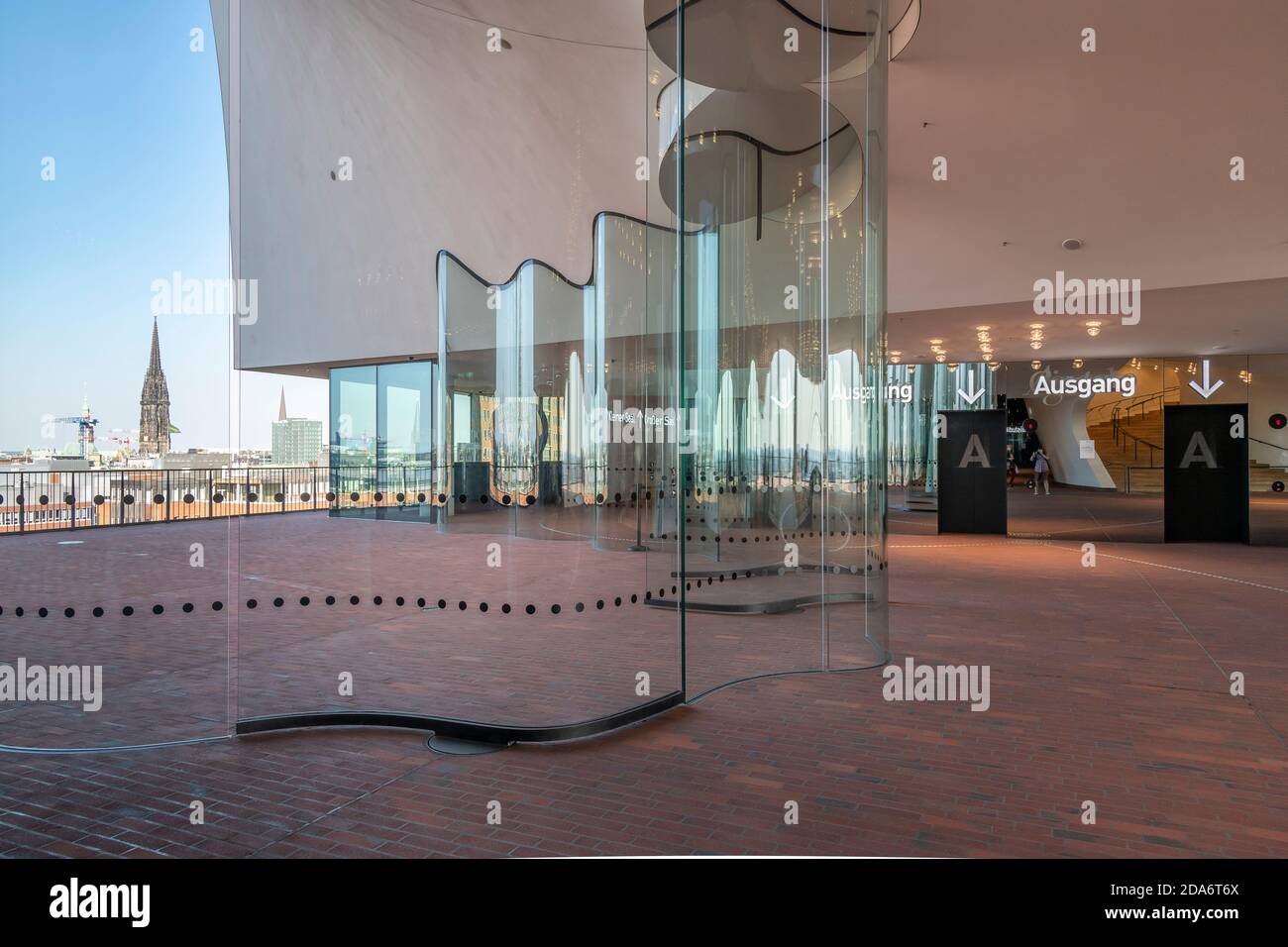 Inside the Elbphilharmonie concert hall in the HafenCity quarter of ...