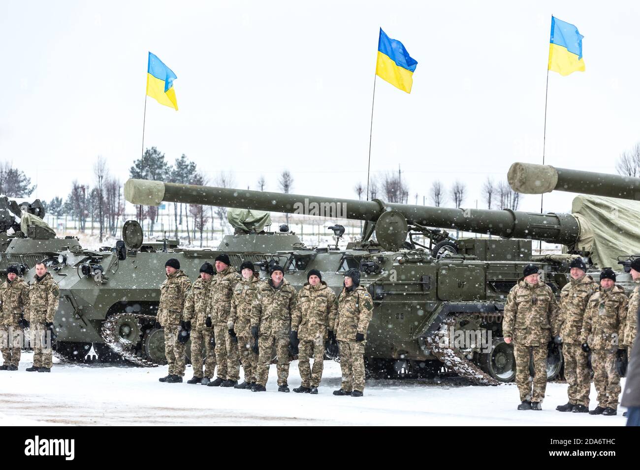 LVIV, UKRAINE - DECEMBER 30, 2014: Armed forces of Ukraine. Military ...