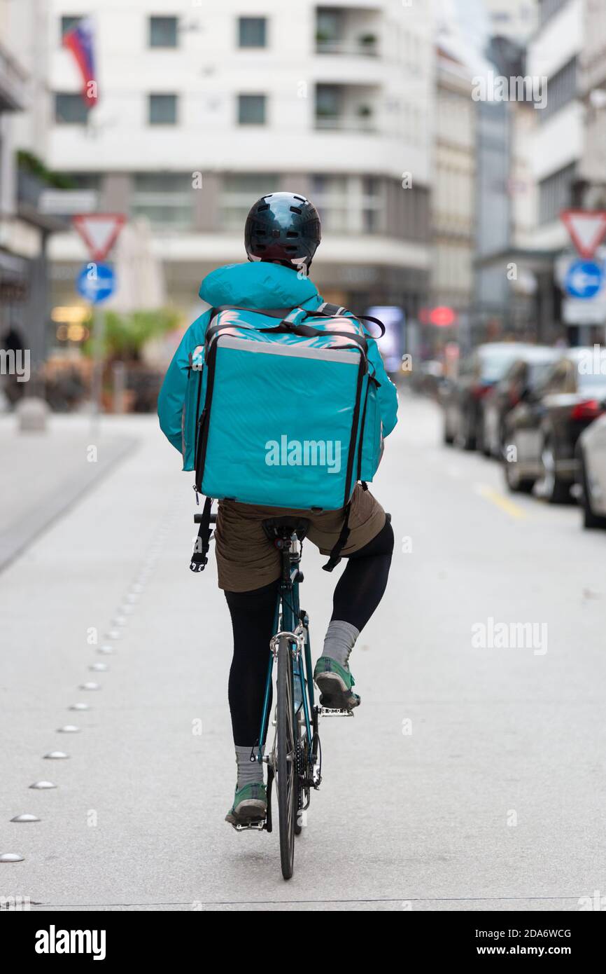 Delivery boy bicycle hi-res stock photography and images - Alamy
