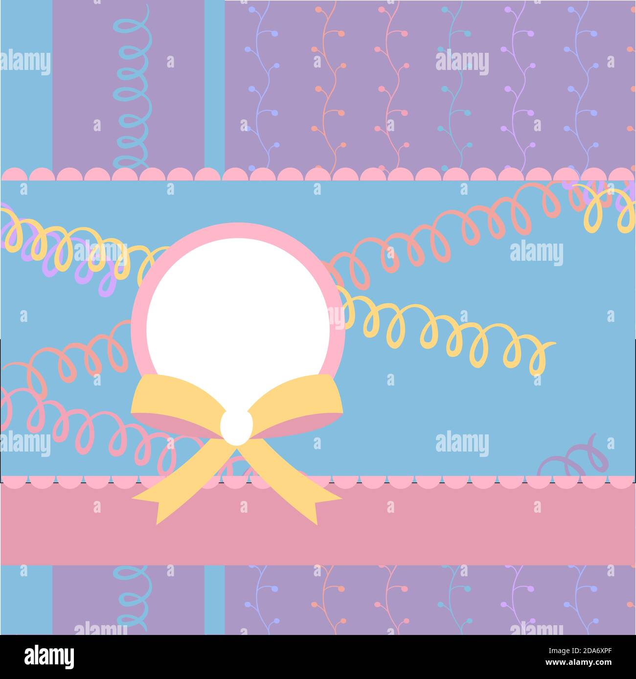 Design template for cute invitation card. Template for scrapbooking ...