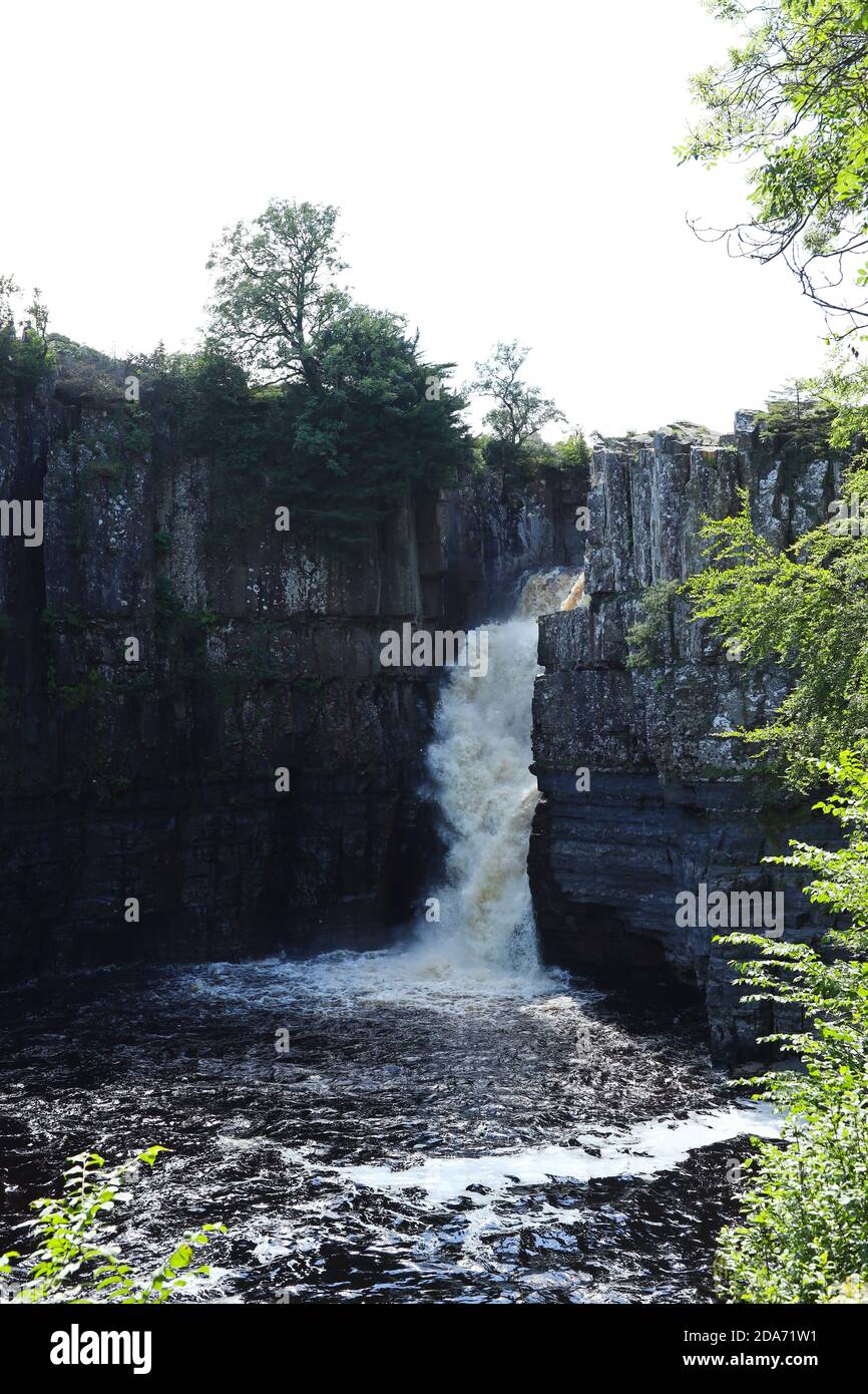 High Force Waterfall as viewed from adjacent viewing platform Stock ...